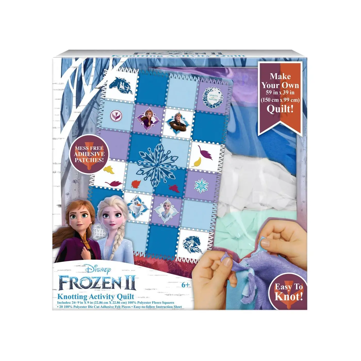 Disney Arts and Crafts Kits: Frozen 2 Knotting Quilt Activity Kit ...