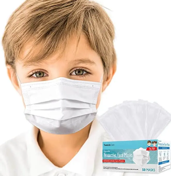 50 TomrickCare Individually Wrapped Kids Disposable Face Masks - DealAM.com