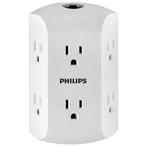 Philips 6-Outlet Extender with Resettable Circuit Breaker - DealAM.com